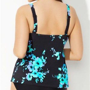 Swimsuits For All | Swim | Blue Poppy Flared Tankini Top | Poshmark